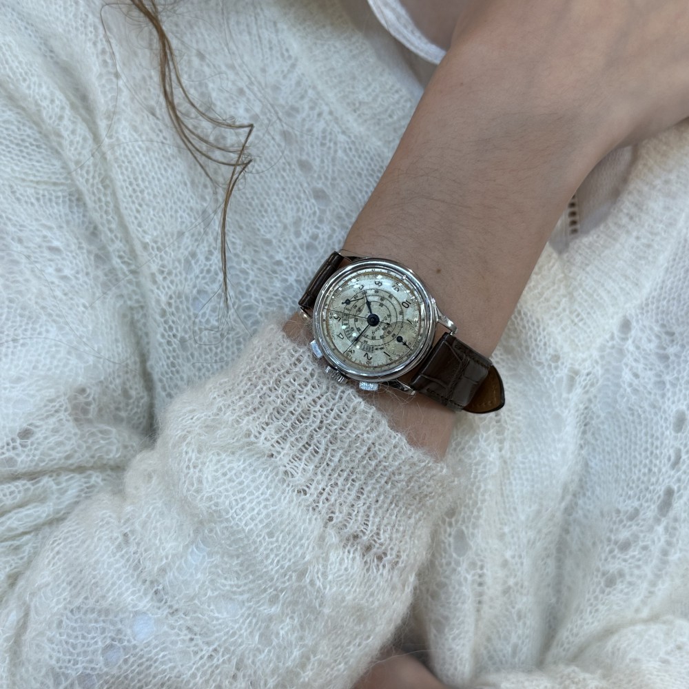 Montre Breitling Vintage Calibre Venus 170 vers 1940 en acier