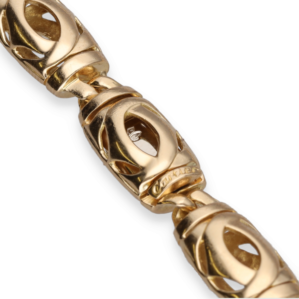 Collier Cartier or jaune 18k Double C vers 2000. Poids : 55,0 gr ...