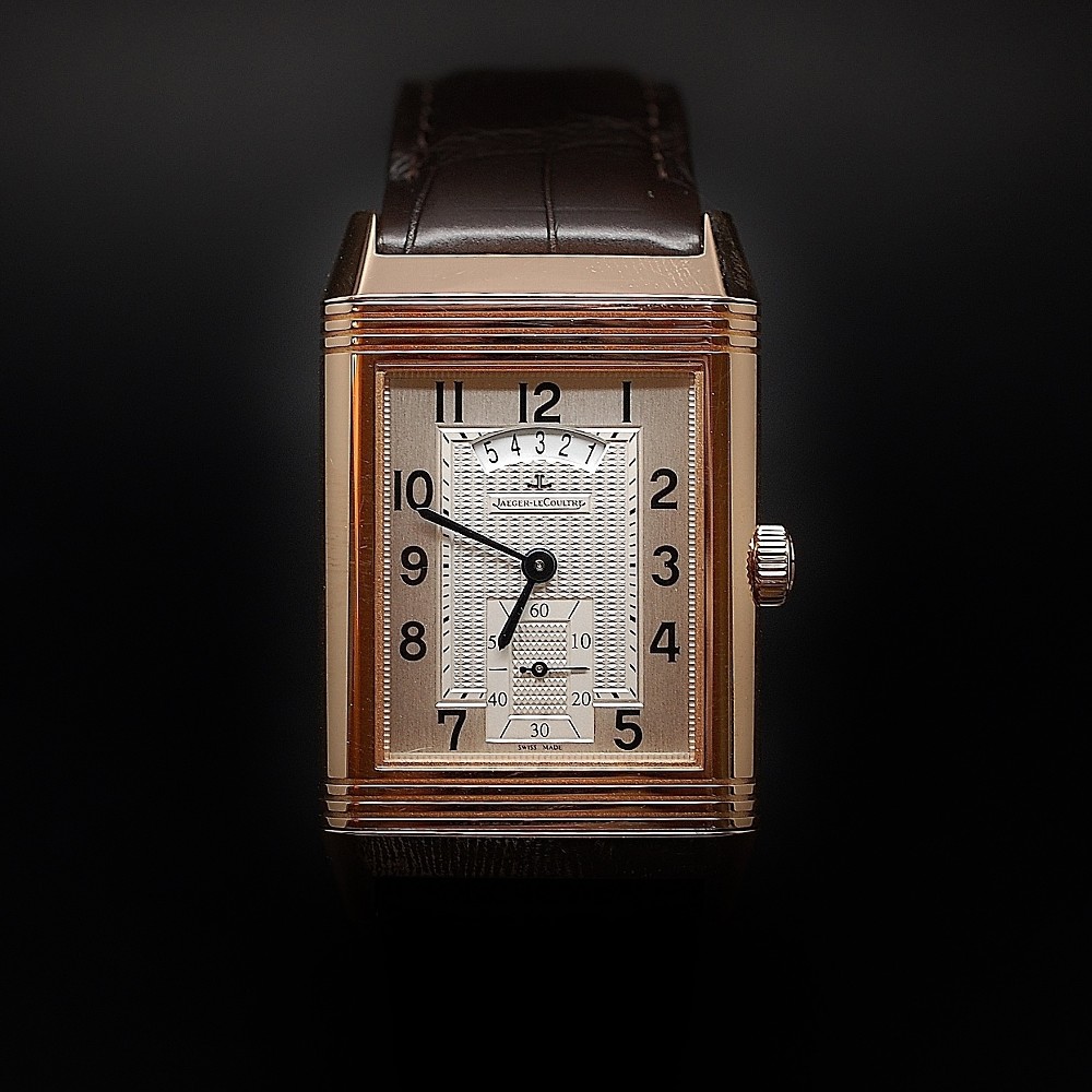 Montre Jaeger LeCoultre Reverso 986 Duodate Or rose 18k MÃ©canique de